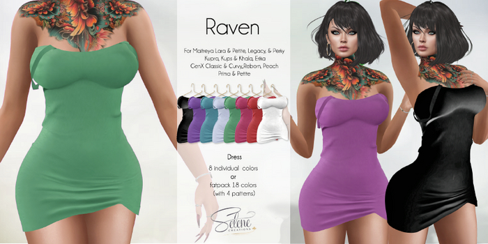 Second Life Marketplace - [Selene Creations] Raven FATPACK